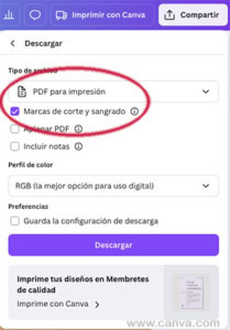 Exportar PDF en Canva con sangrías y marcas de corte | Guía completa 2025 - Tormiq Imprenta ...